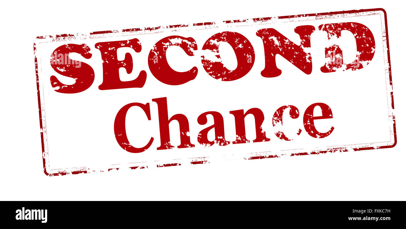 Rubber stamp with text second chance inside, vector illustration Stock ...