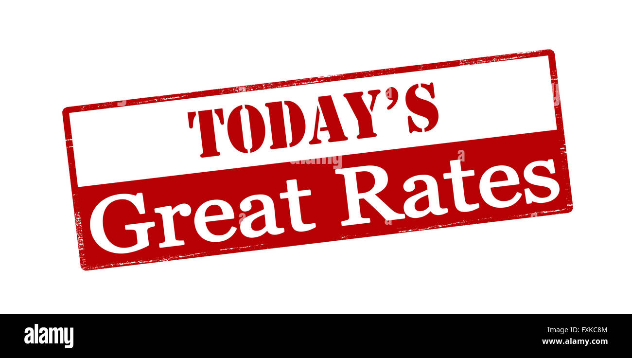 Rubber stamp with text today great rates inside, vector illustration ...