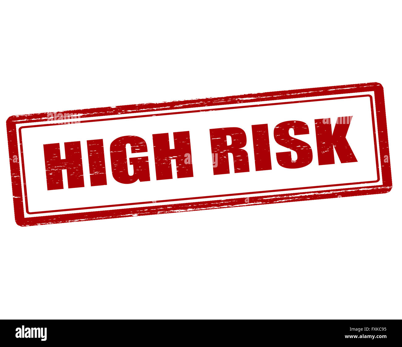 Rubber stamp with text high risk inside, vector illustration Stock ...