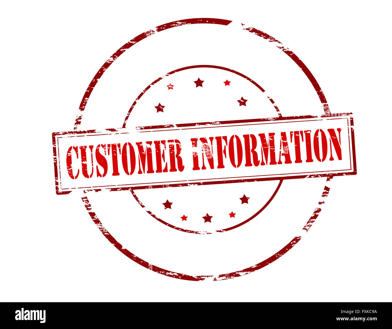 Rubber stamp with text customer information inside, vector illustration ...