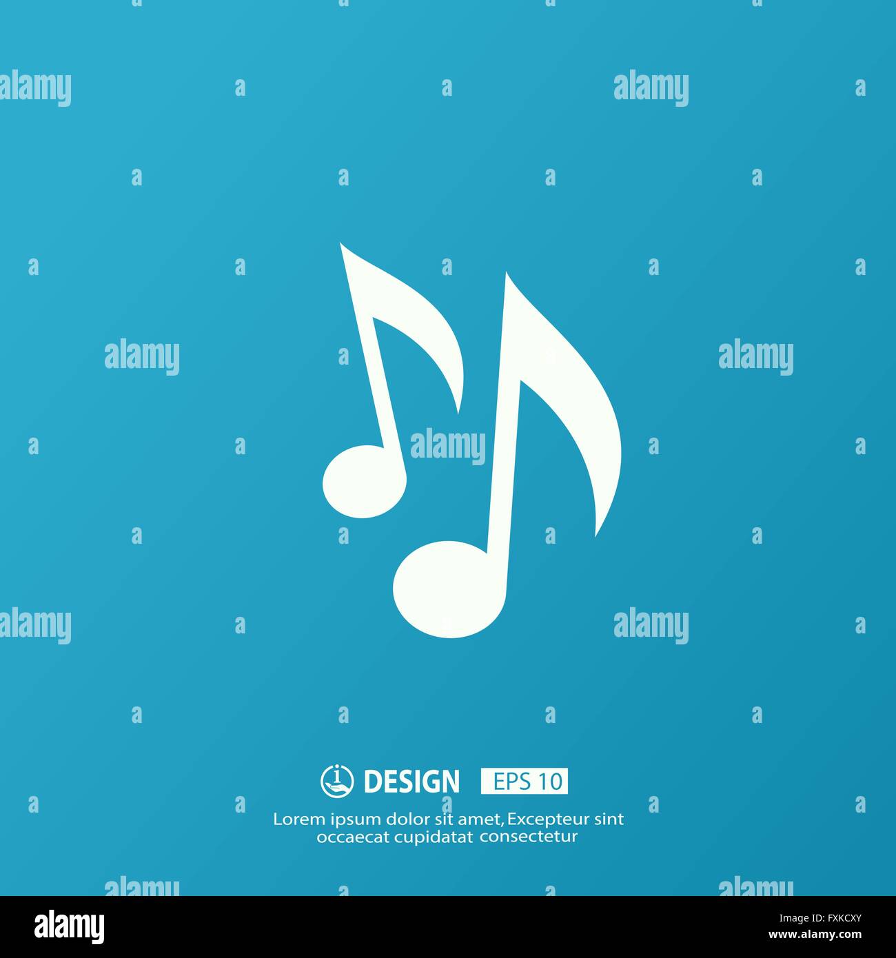 Pictograph of music note Stock Vector Image & Art - Alamy