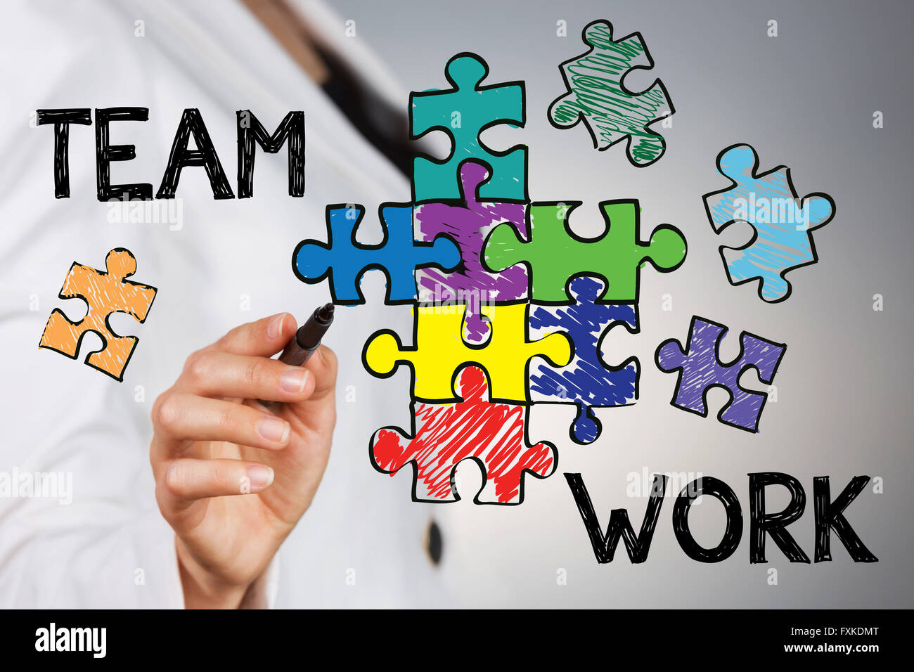 Team work concept Stock Photo - Alamy