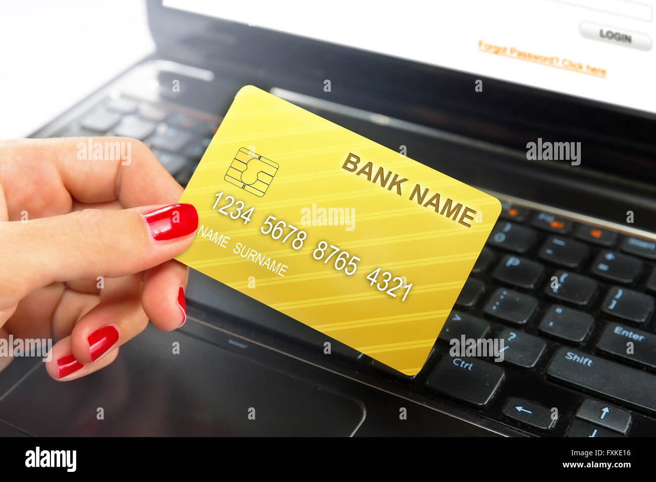 E-banking/Credit card payment Stock Photo - Alamy