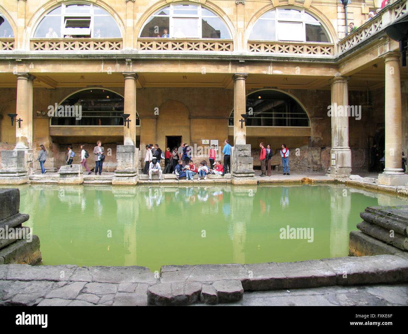 Tourists viewing the Great Bath Stock Photo - Alamy