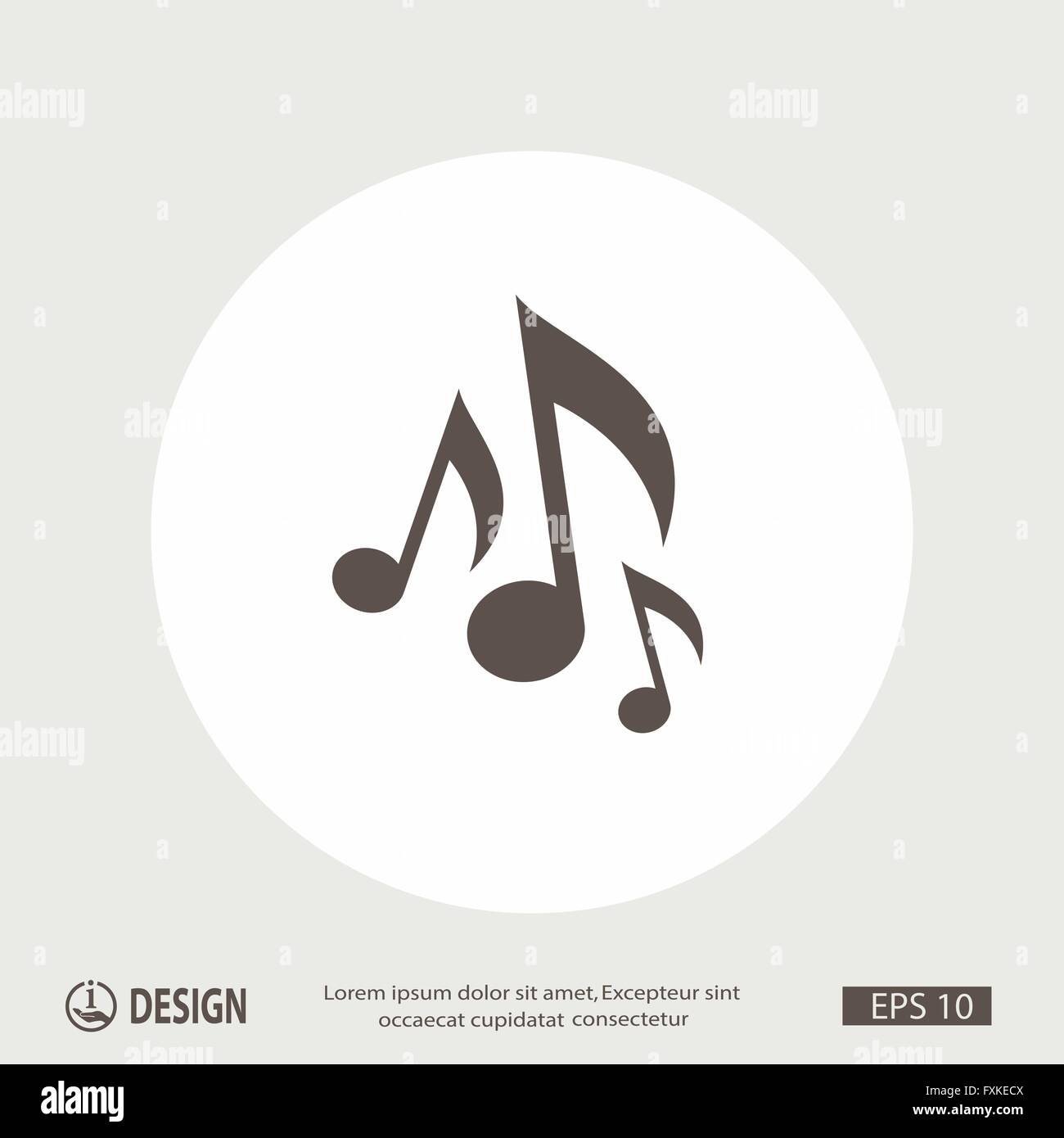 Pictograph of music note Stock Vector Image & Art - Alamy
