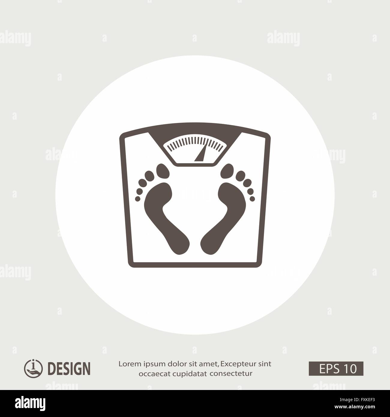 Pictograph of bathroom scale with footprints Stock Vector Image & Art ...