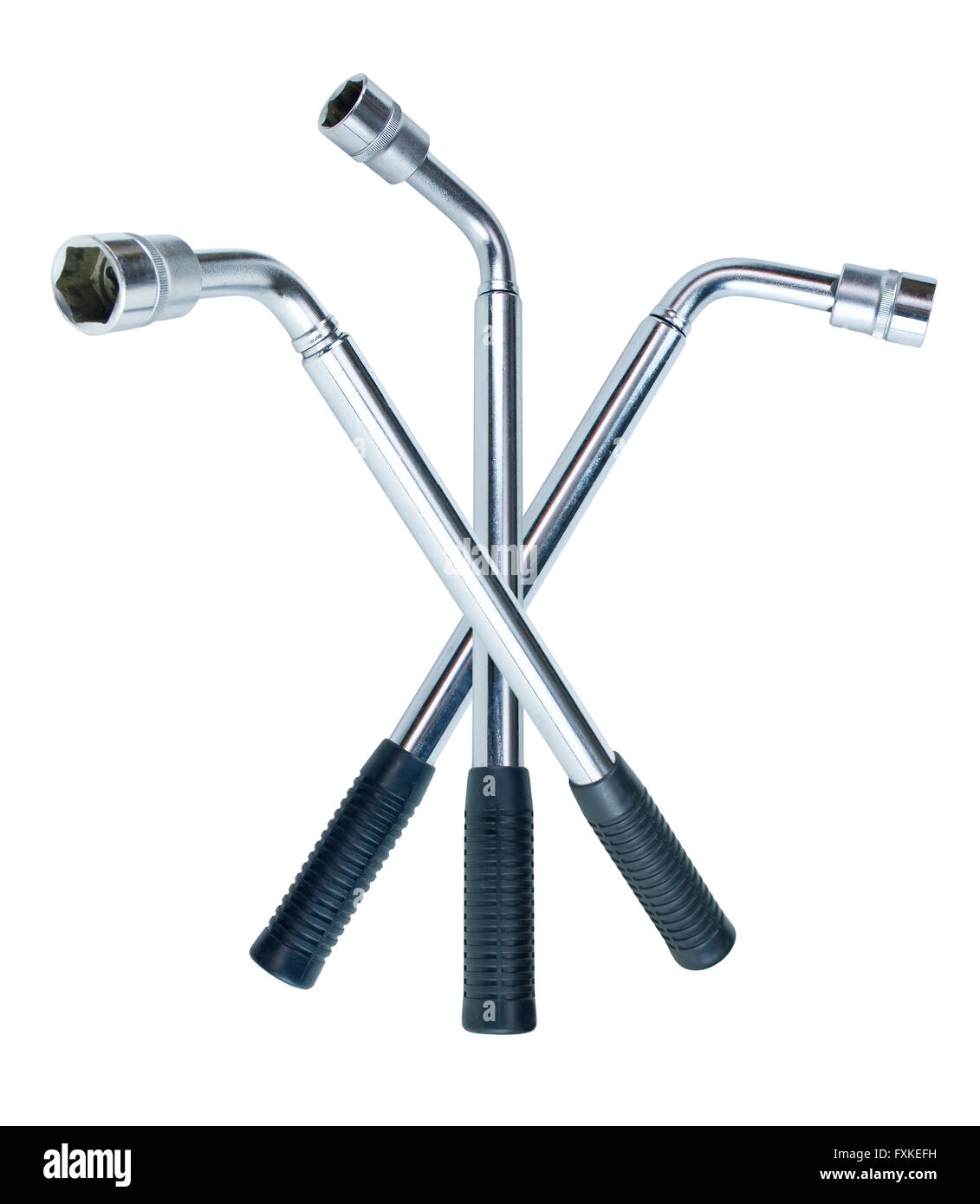 Car wheel cross wrench Cut Out Stock Images & Pictures - Alamy