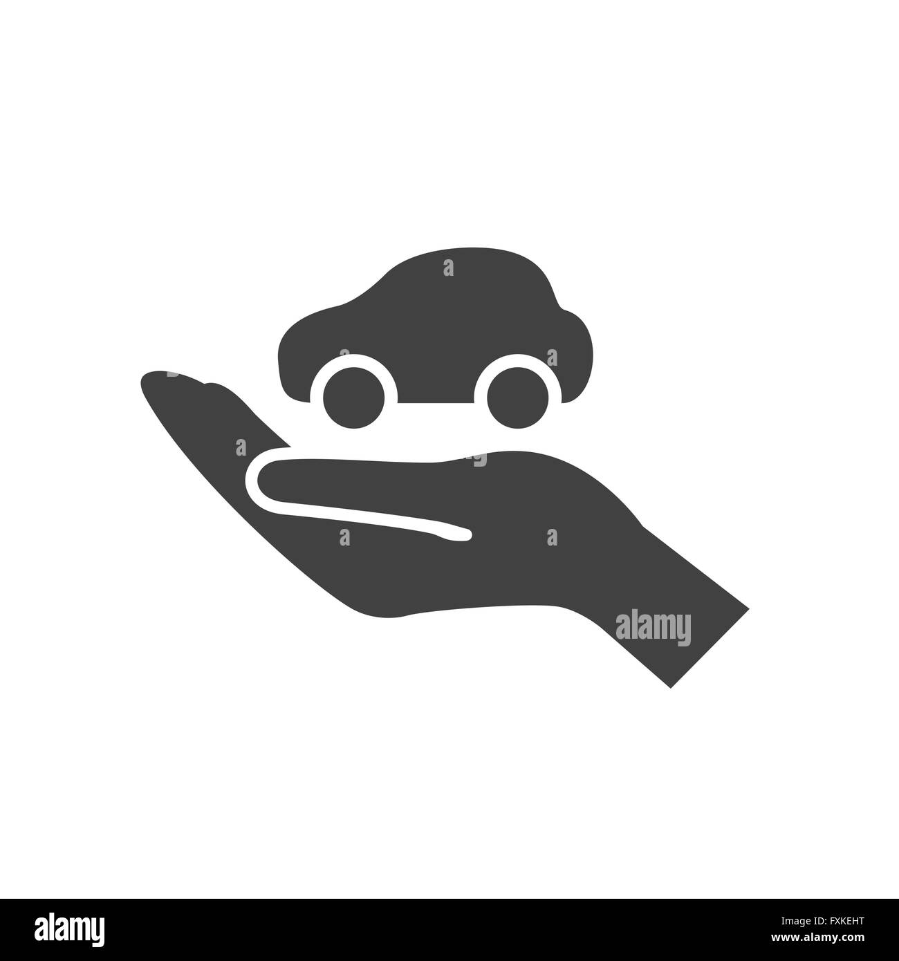 car in hand icon Stock Vector Image & Art - Alamy