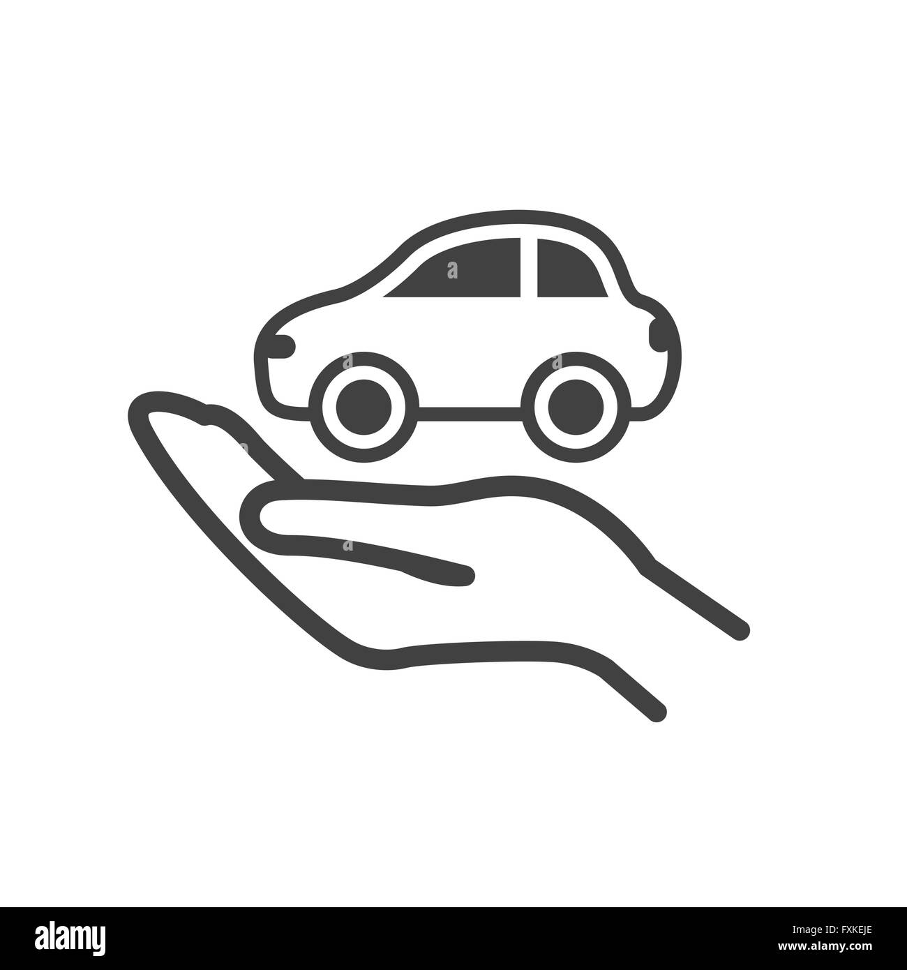 car in hand icon Stock Vector Image & Art - Alamy