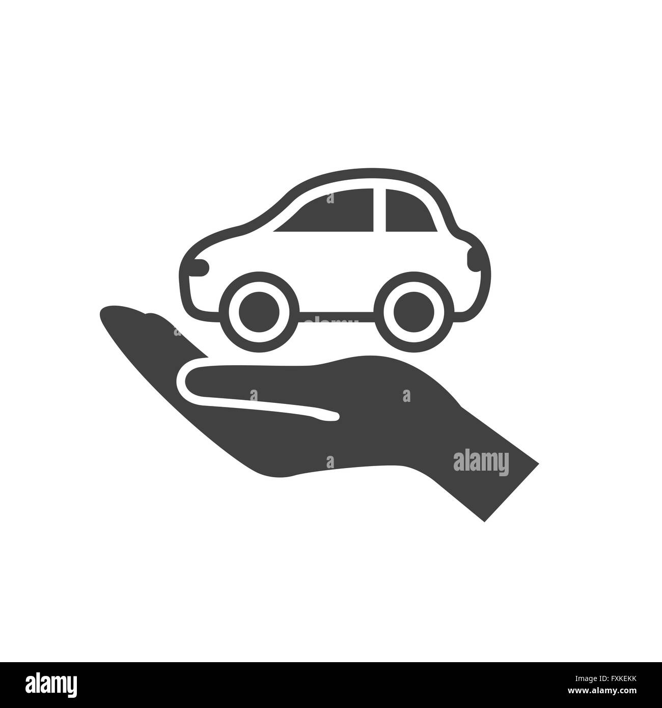 car in hand icon Stock Vector Image & Art - Alamy
