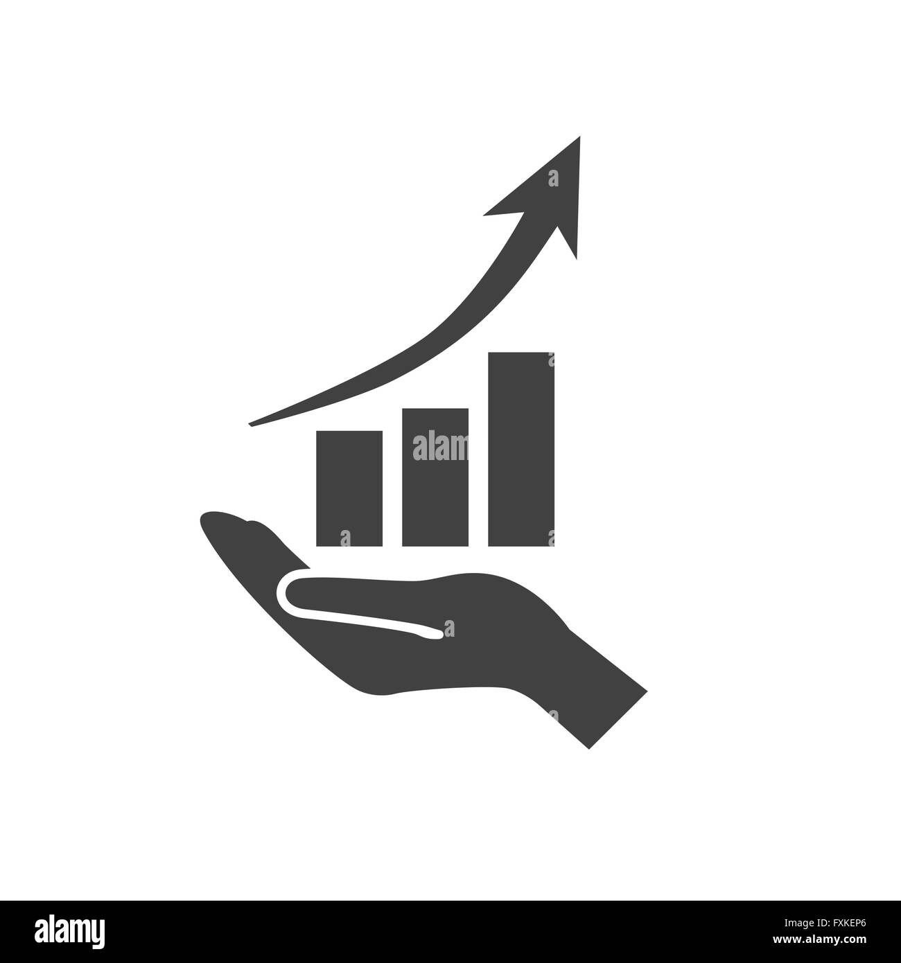 graph in hand icon Stock Vector Image & Art - Alamy