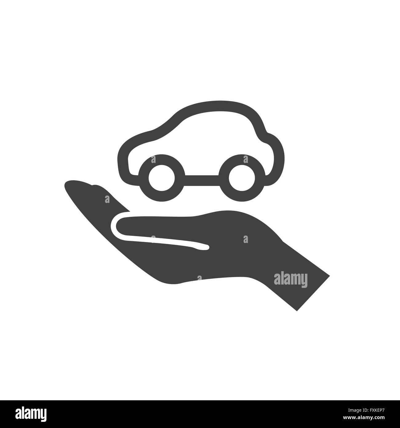 car in hand icon Stock Vector Image & Art - Alamy