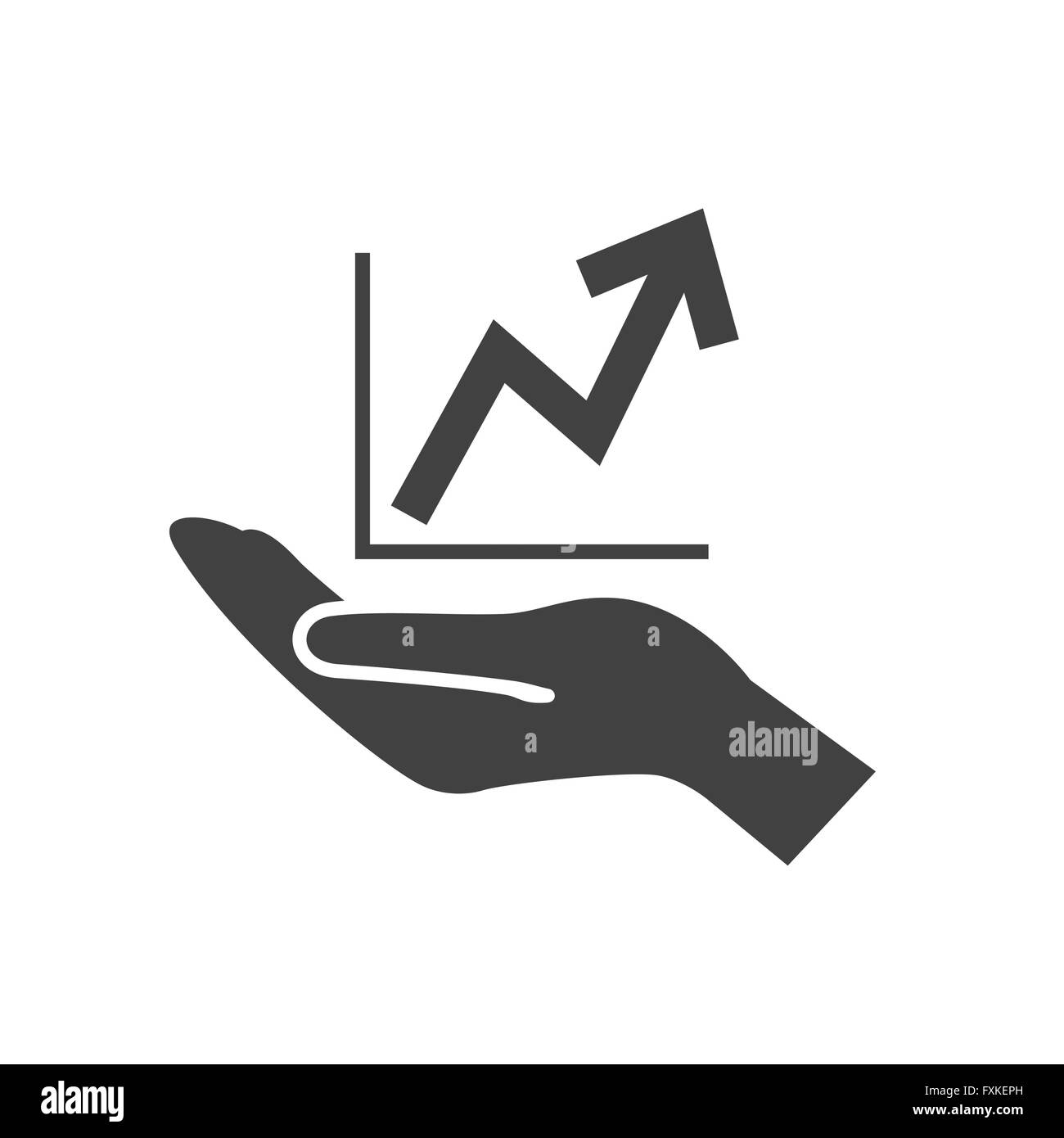 graph in hand icon Stock Vector Image & Art - Alamy