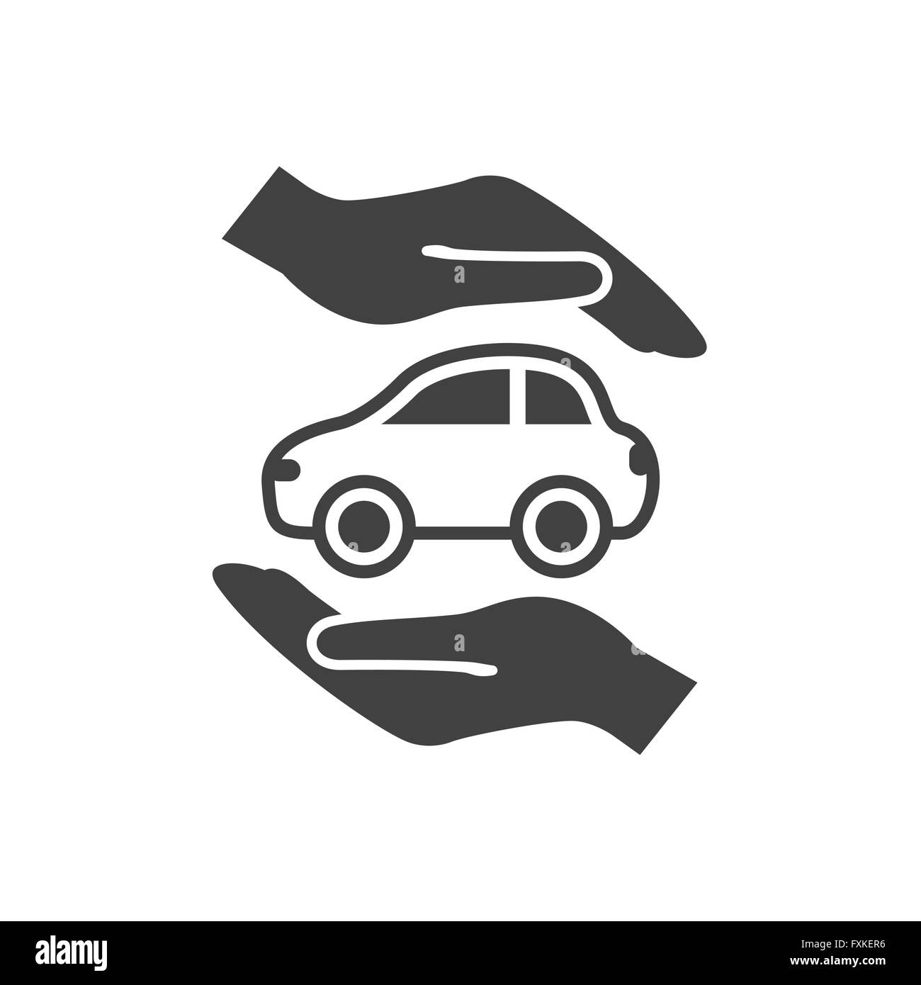 car in hand icon Stock Vector Image & Art - Alamy