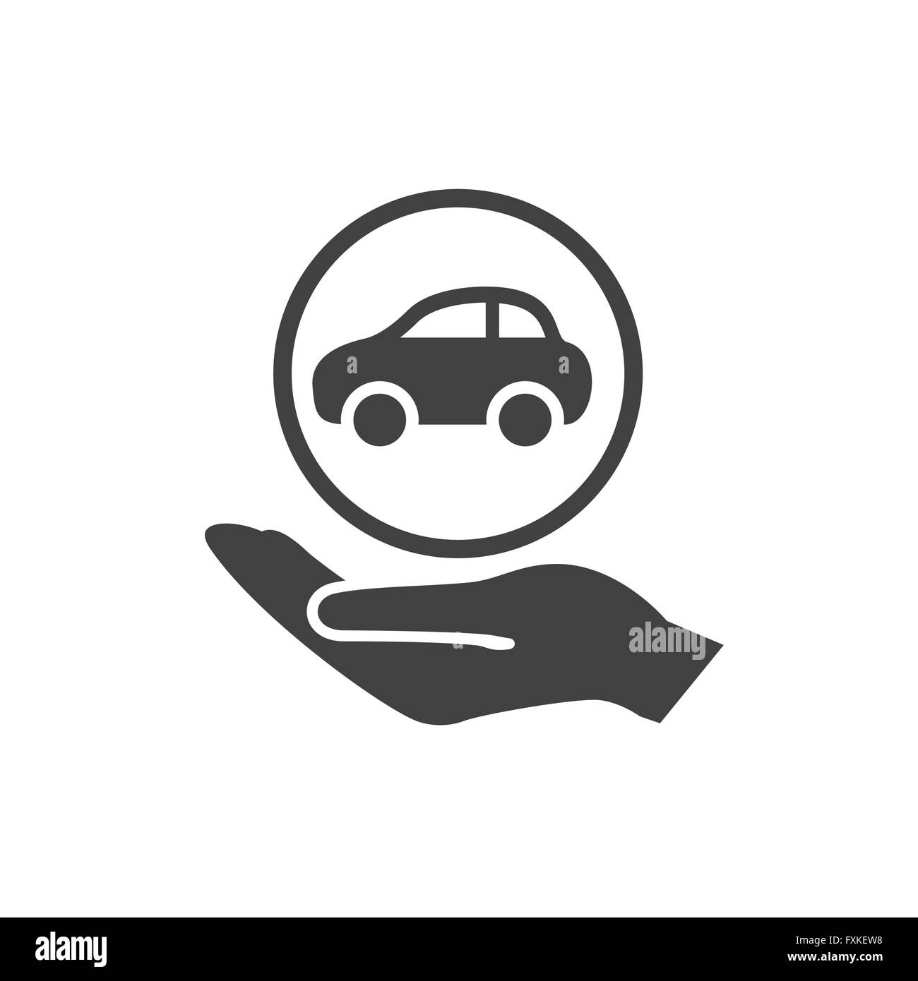 car in hand icon Stock Vector Image & Art - Alamy