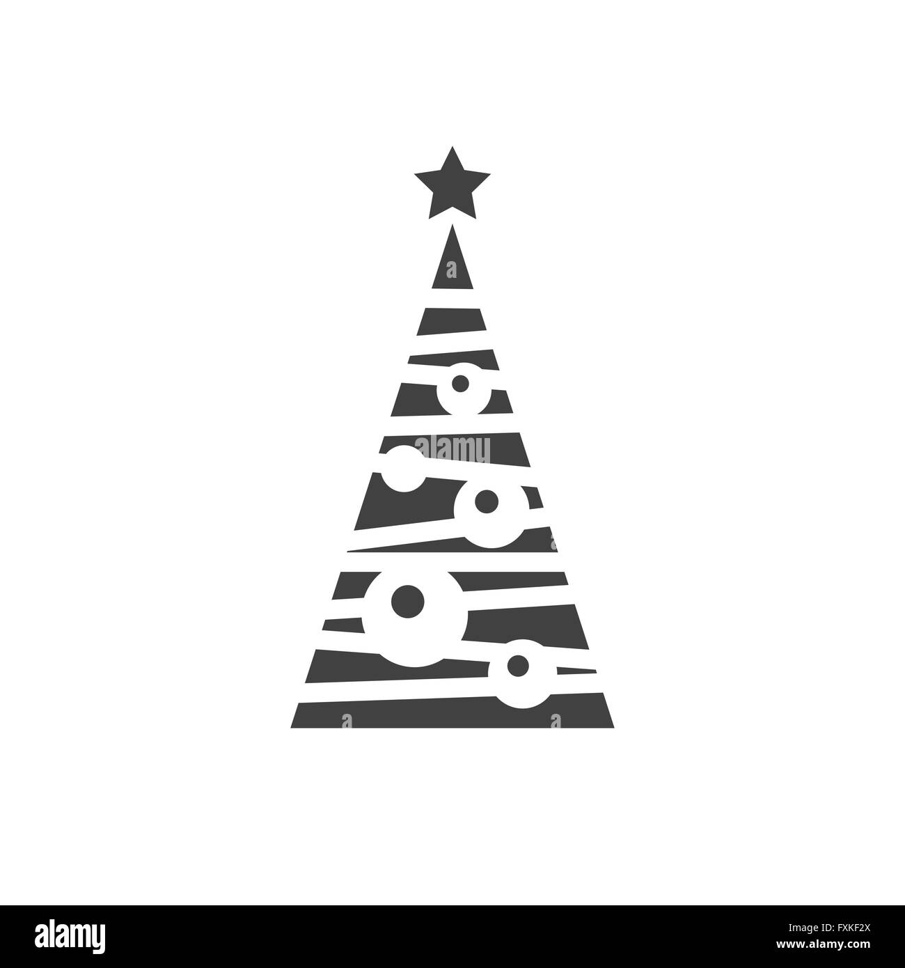 Christmas Tree Logo Black And White