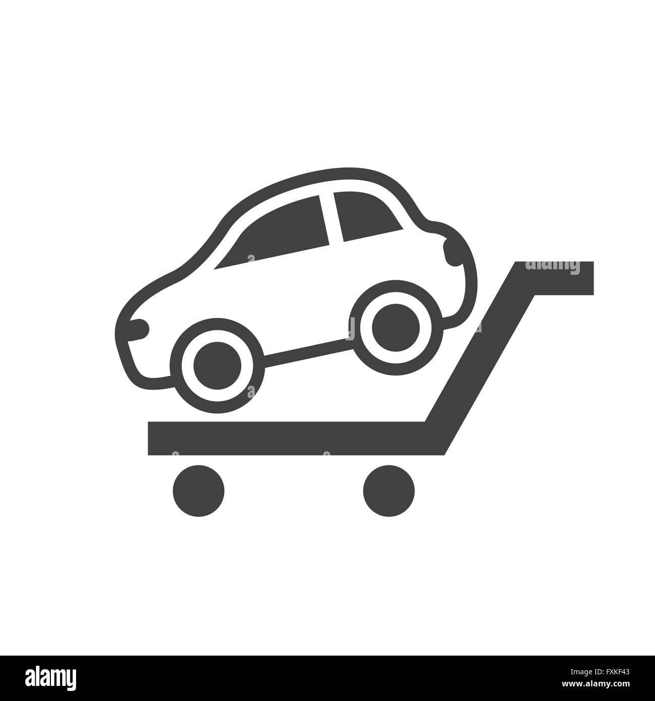 Car icon in vector Black and White Stock Photos & Images - Alamy