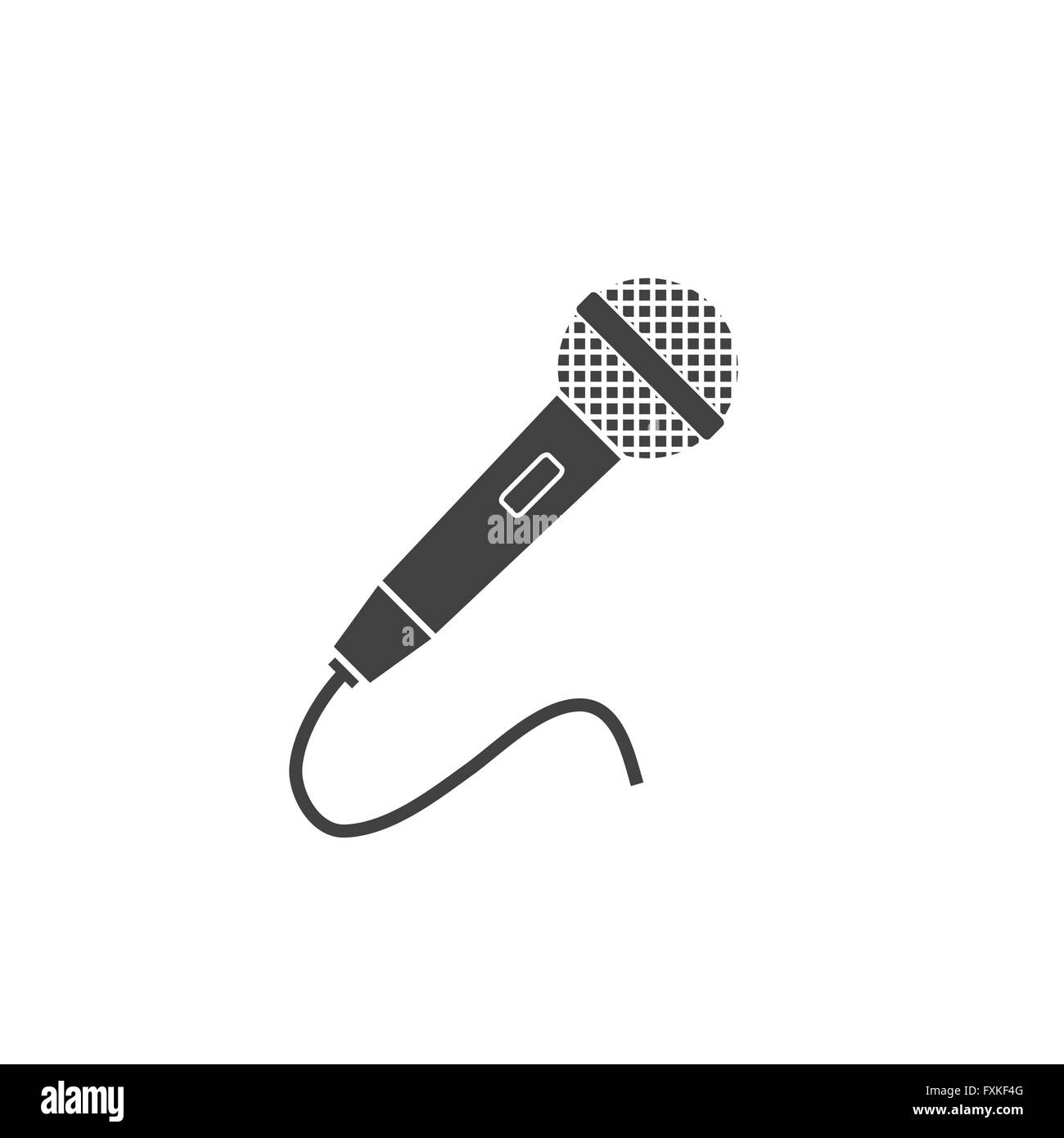 Microphone icon illustration design Black and White Stock Photos ...