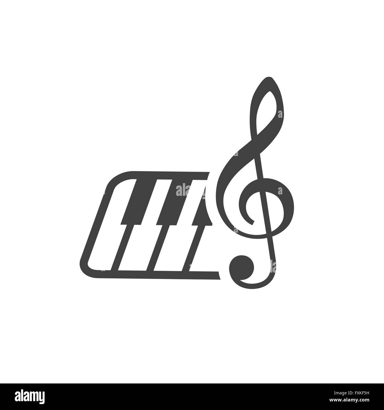 music key and keyboard icon Stock Vector Image & Art - Alamy