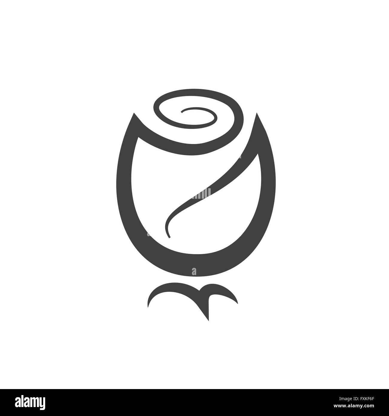 Rose icon vector vectors hi-res stock photography and images - Alamy