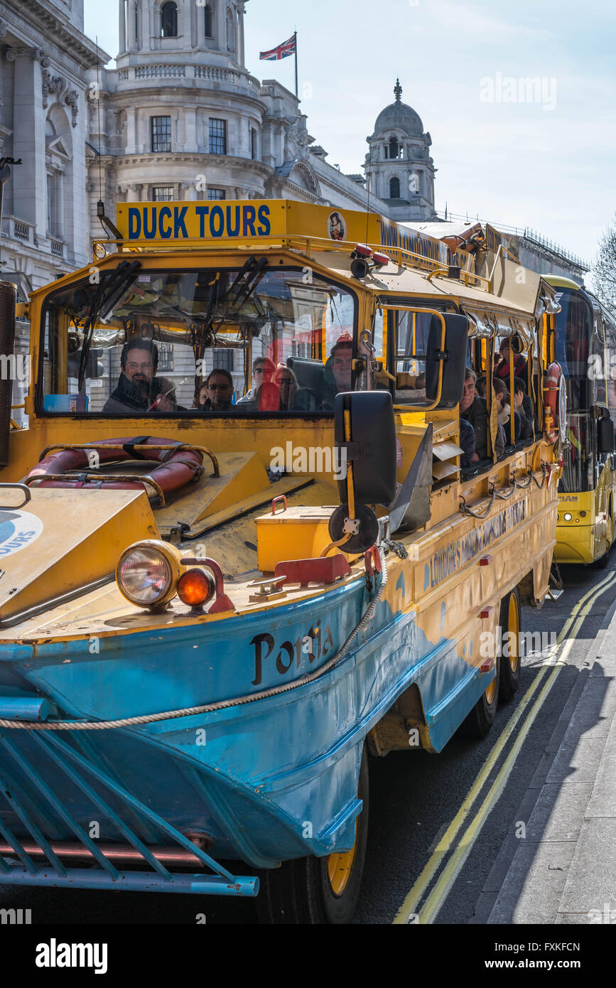 London Duck Tours amphibious vehicle Stock Photo - Alamy
