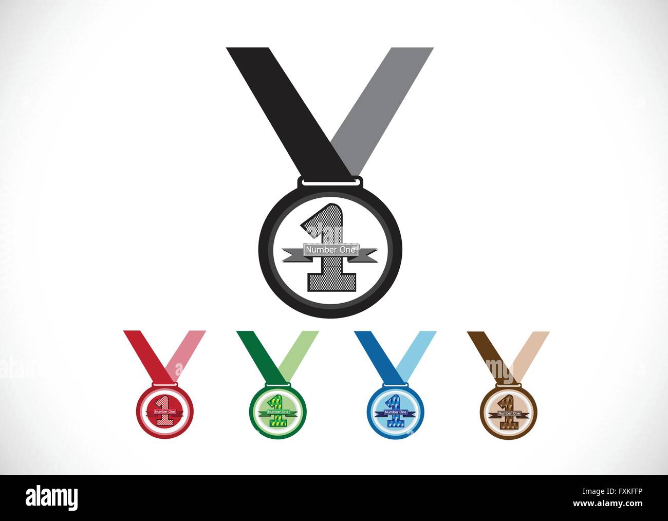 Medal icons set Stock Vector Image & Art - Alamy