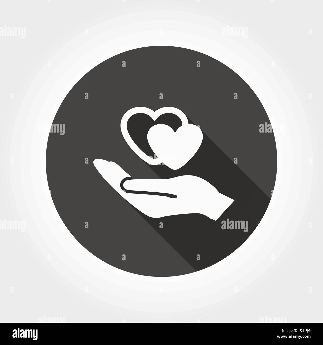 Pictograph of heart in hand Stock Vector Image & Art - Alamy