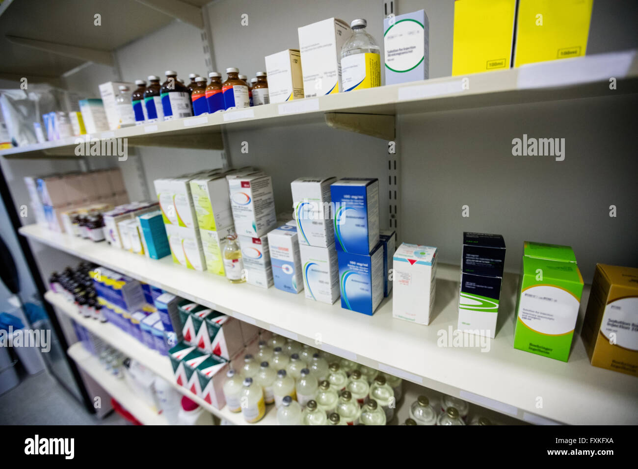 View of medicine on a shelf Stock Photo - Alamy