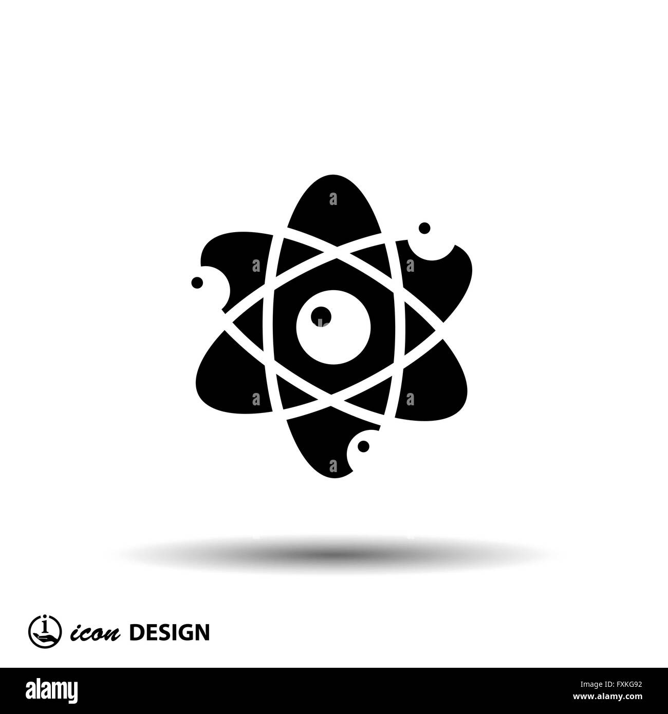 Atom scientific icon web Black and White Stock Photos & Images - Alamy