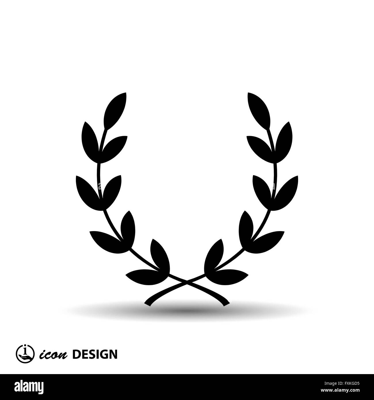 Laurel wreath vector Cut Out Stock Images & Pictures - Alamy