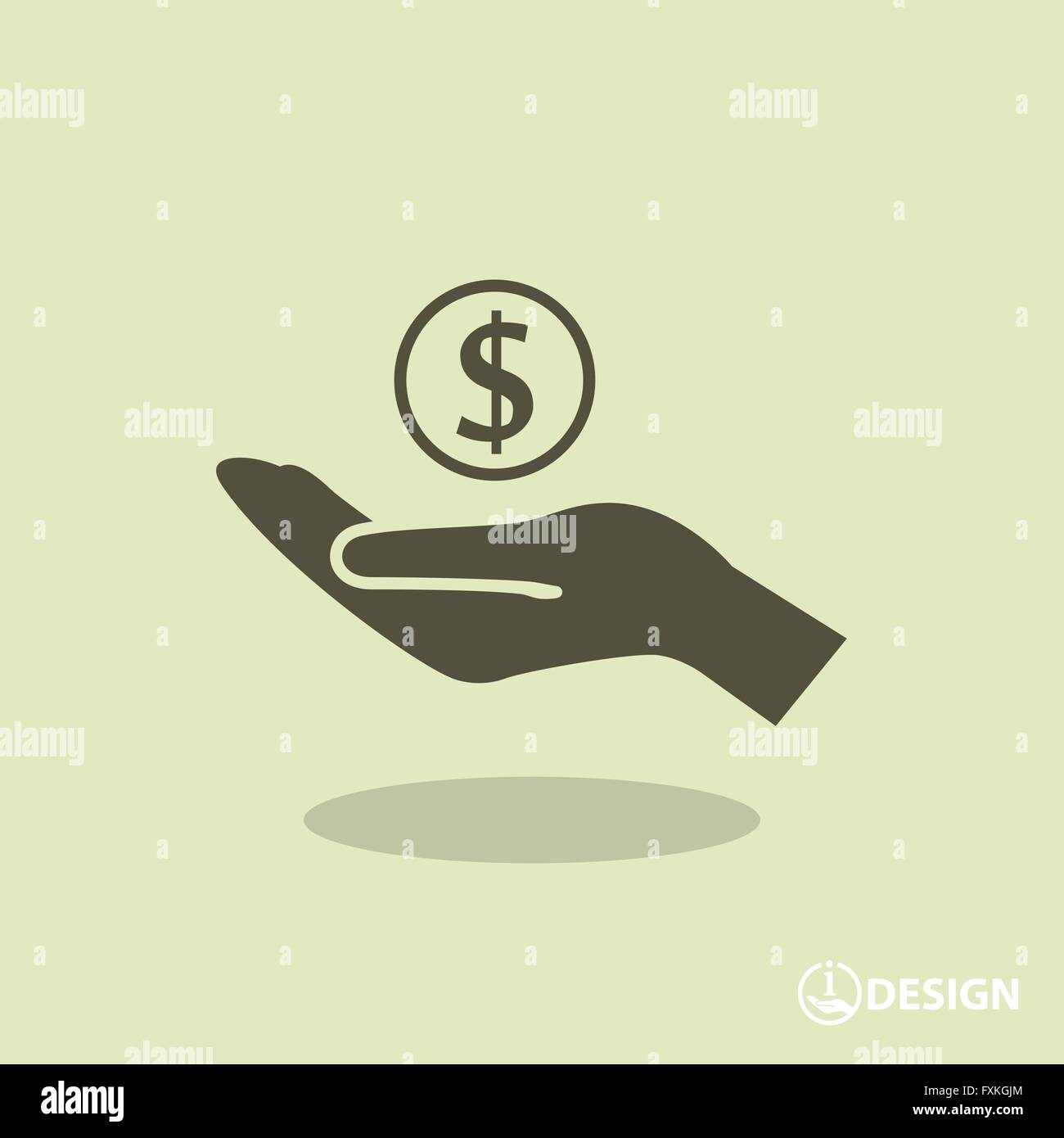 Pictograph of money in hand Stock Vector Image & Art - Alamy