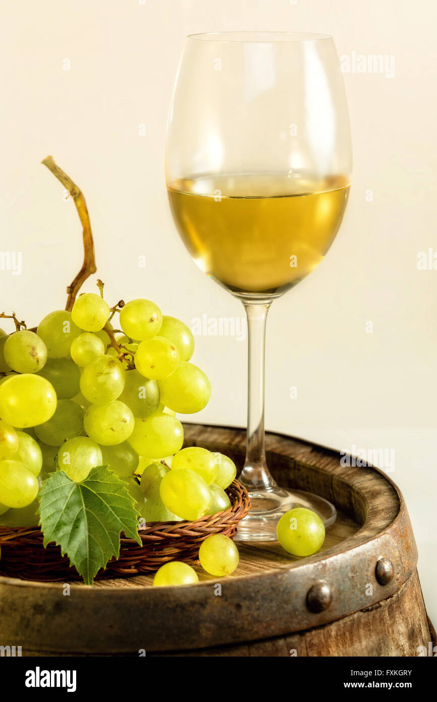Glass of white wine Stock Photo - Alamy
