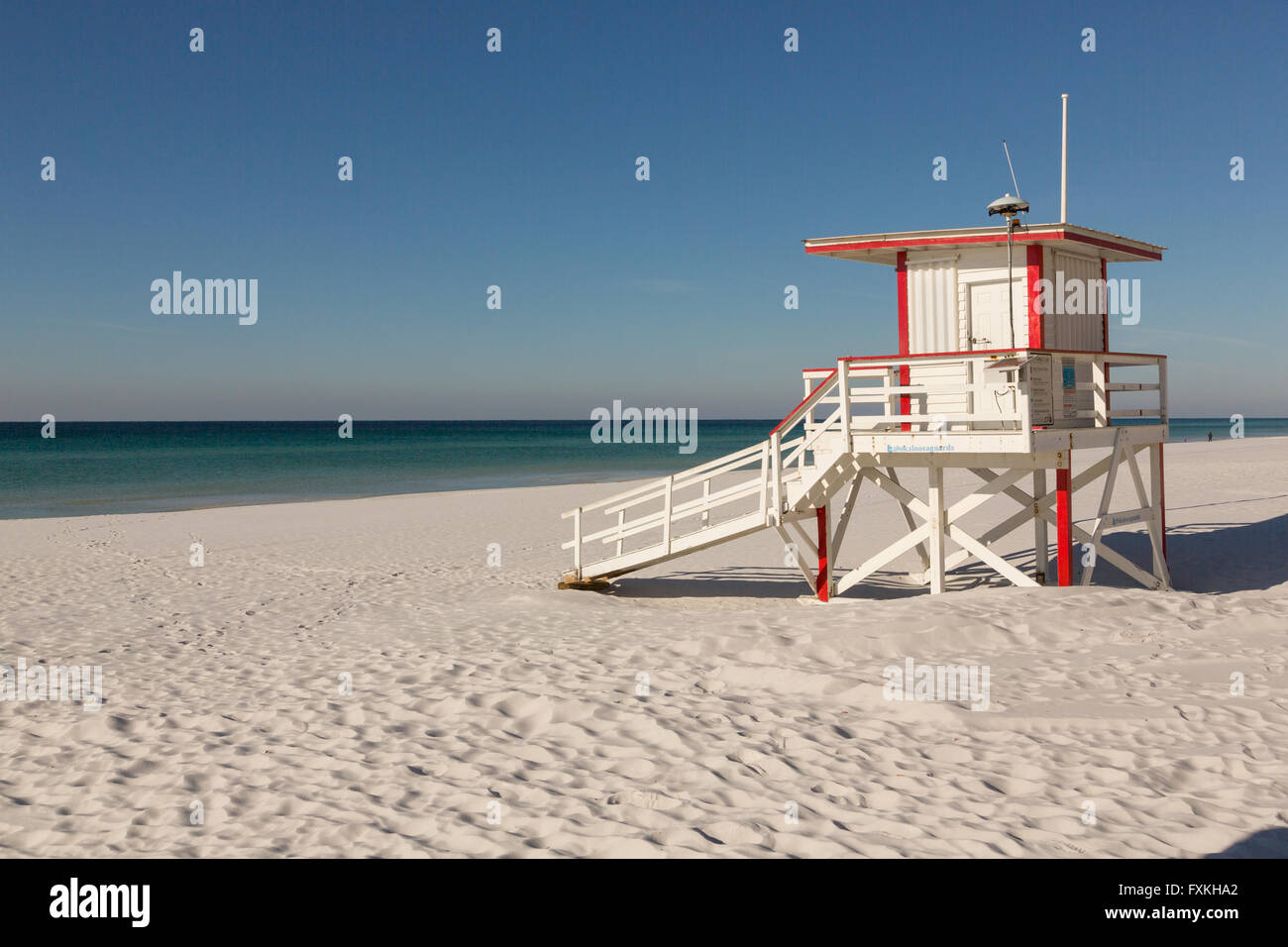 Lifeguard station on the white sand beaches in Fort Walton Beach ...