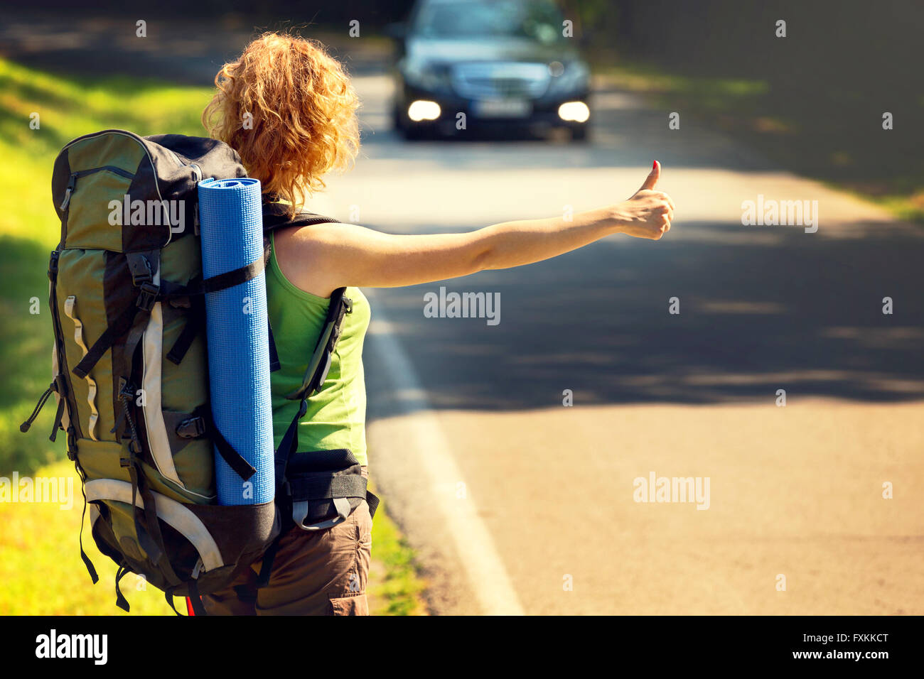 Hitchhiker car hi-res stock photography and images - Alamy