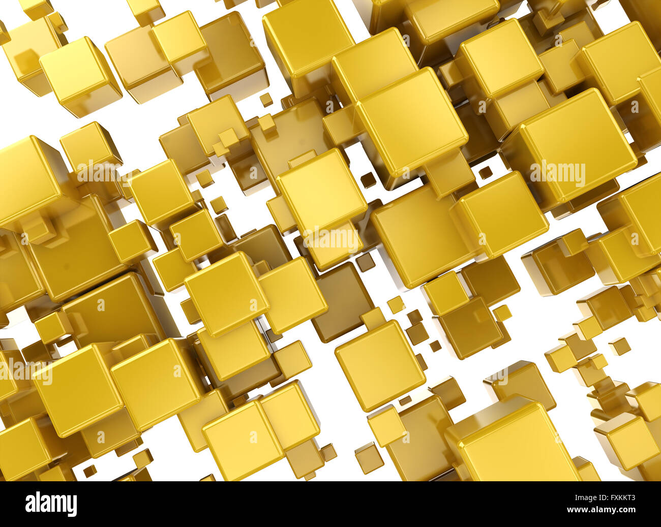 3D Orange Blocks Abstract Background Isolated On White background Stock ...