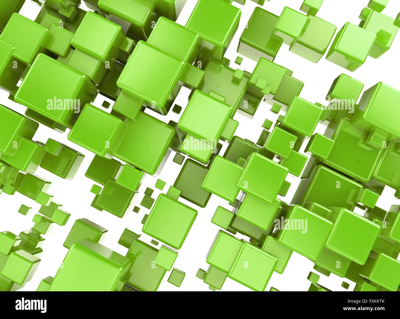 Green cubes abstract background Stock Photo - Alamy