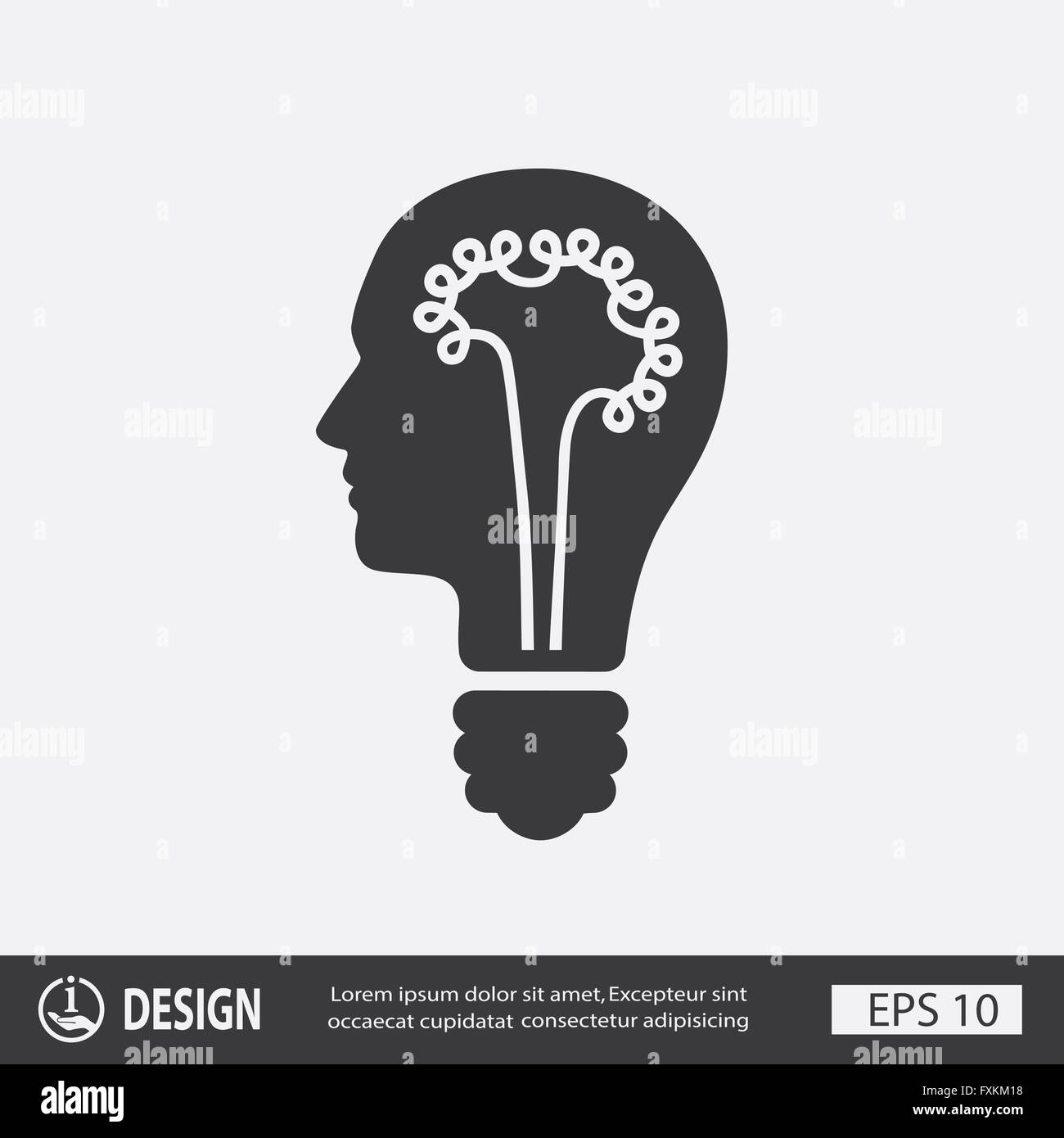 Pictograph of bulb concept Stock Vector Image & Art - Alamy