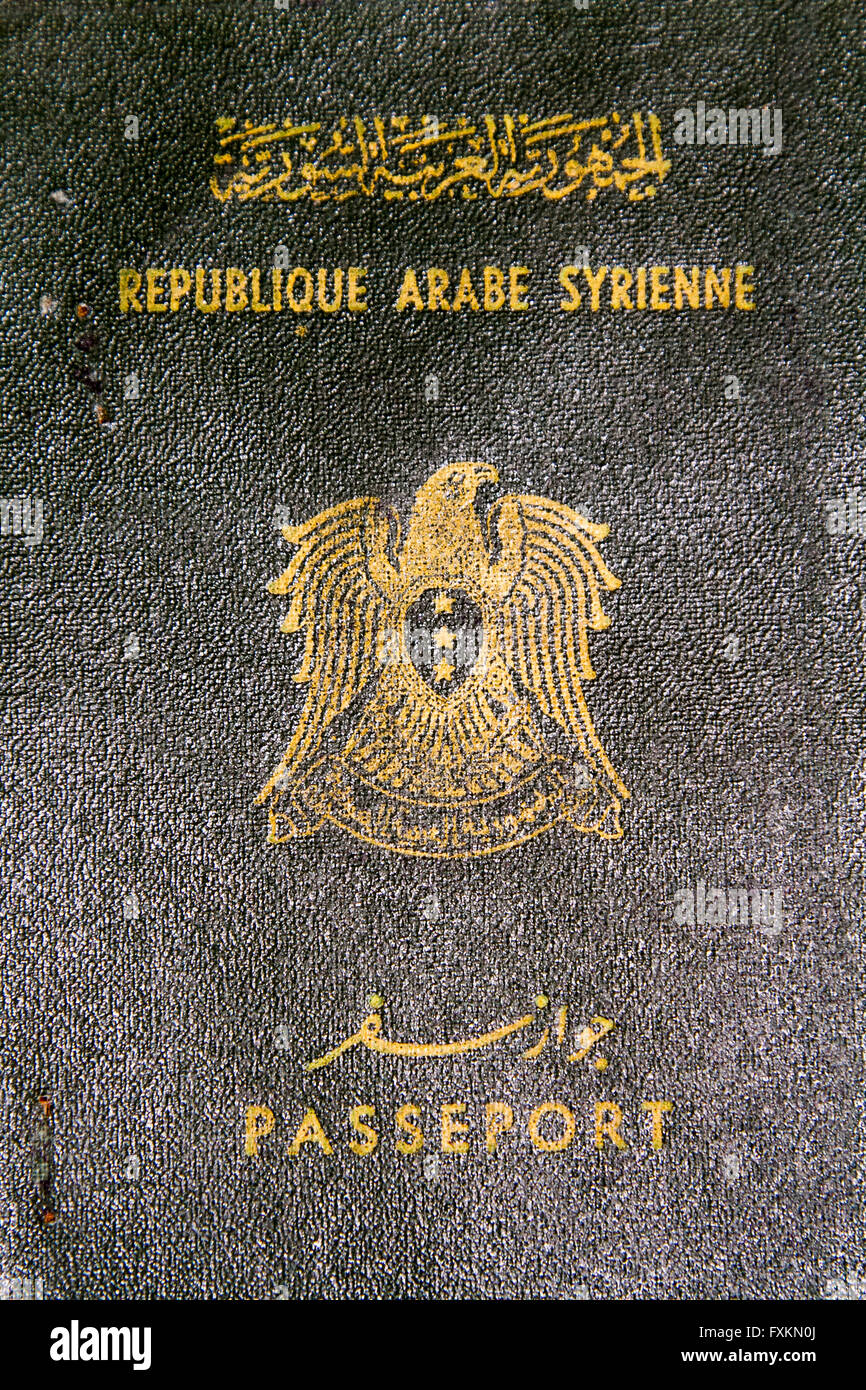 Beirut Lebanon,16th April 2016. Pictured an Old Syrian Passport ...