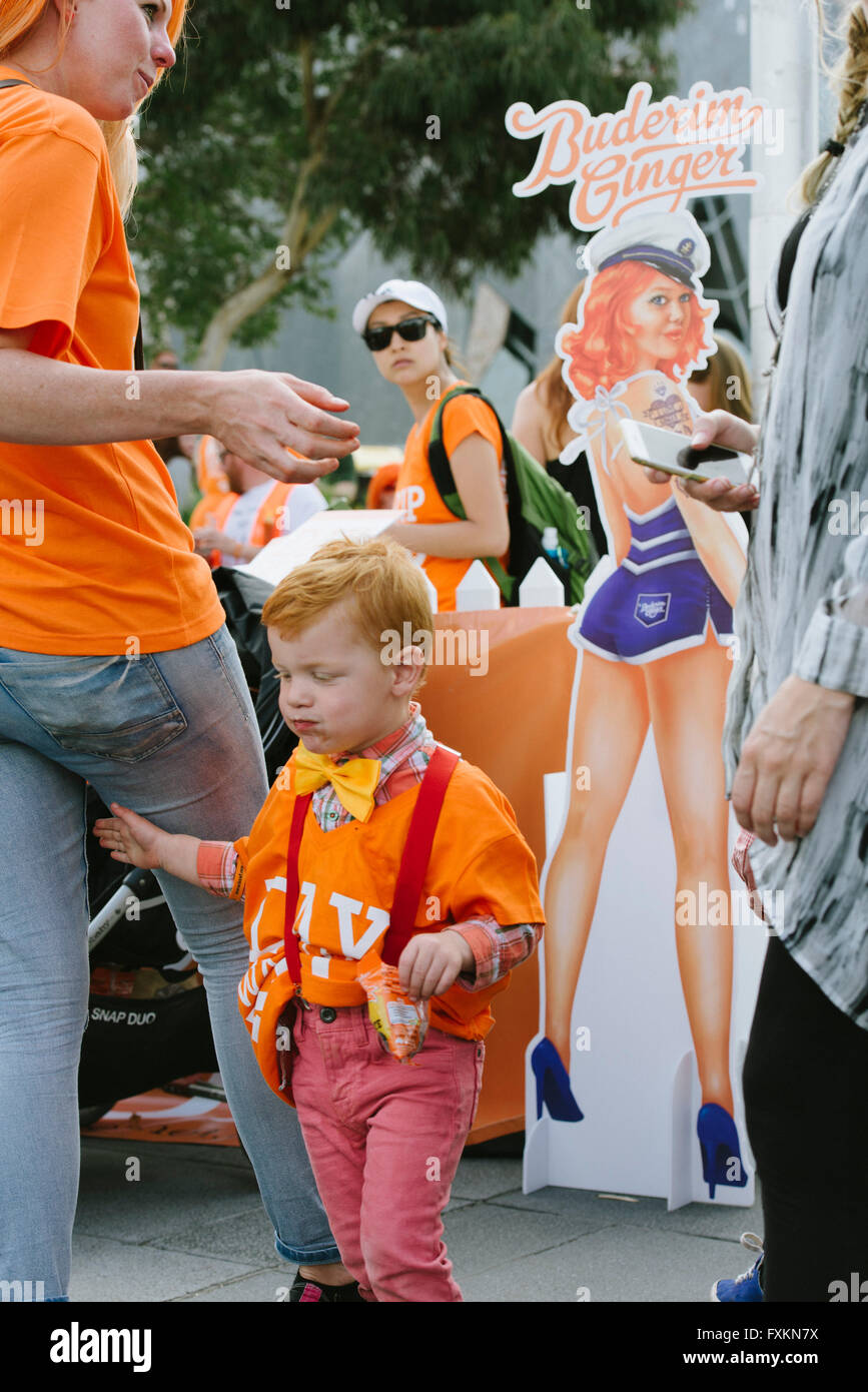 Buderim, Australia. 16th April, 2016. Buderim Ginger Pride March. Red ...