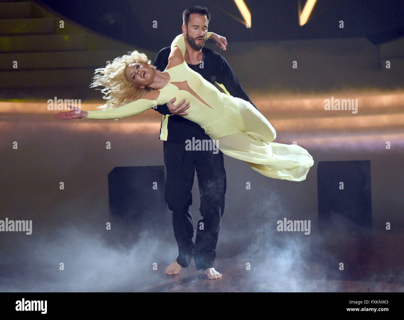 Cologne, Germany. 15th Apr, 2016. Singer Michael Wendler and ...