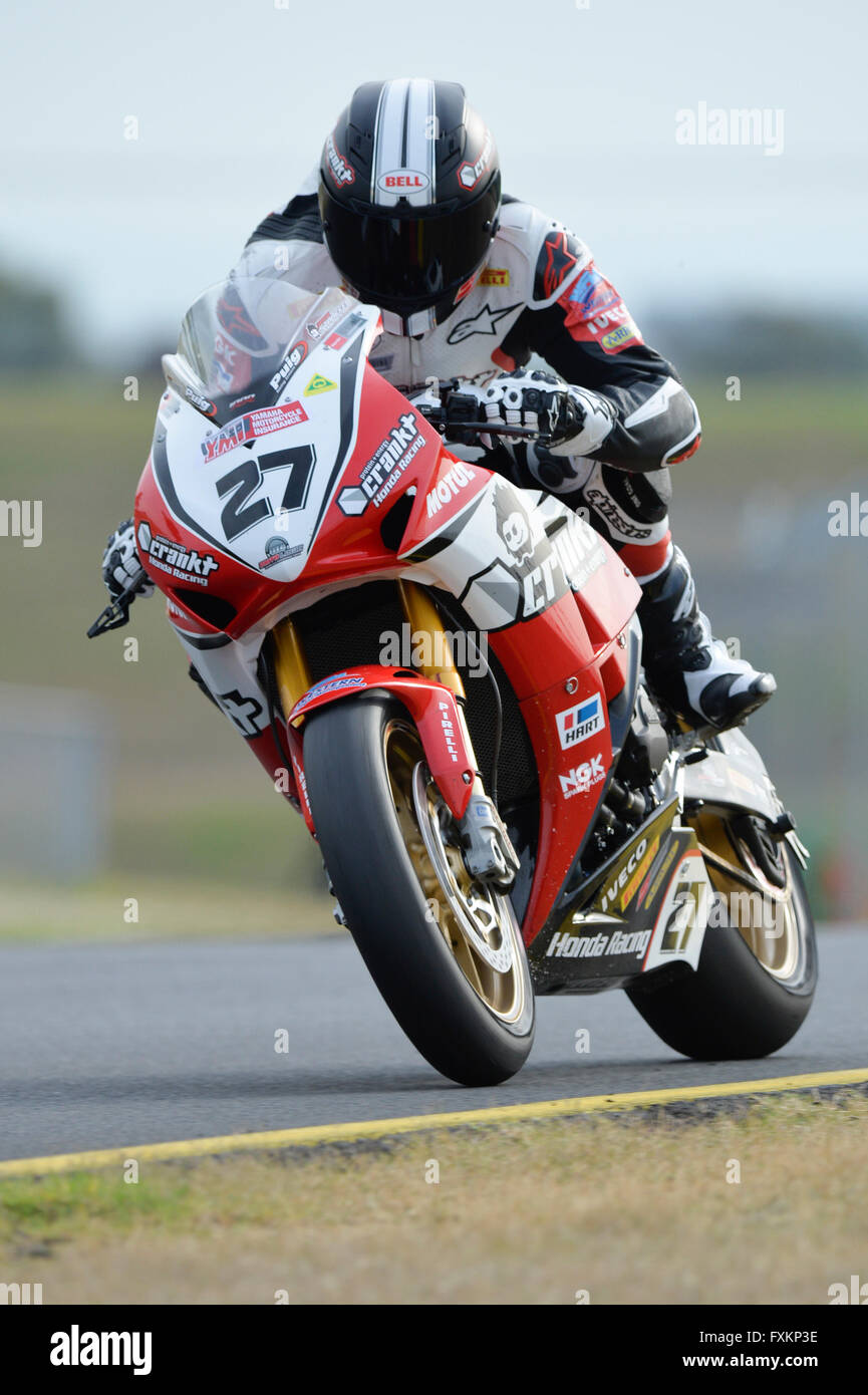 Sydney Motorsport Park, Australia. 16th Apr, 2016. Australian Superbike ...