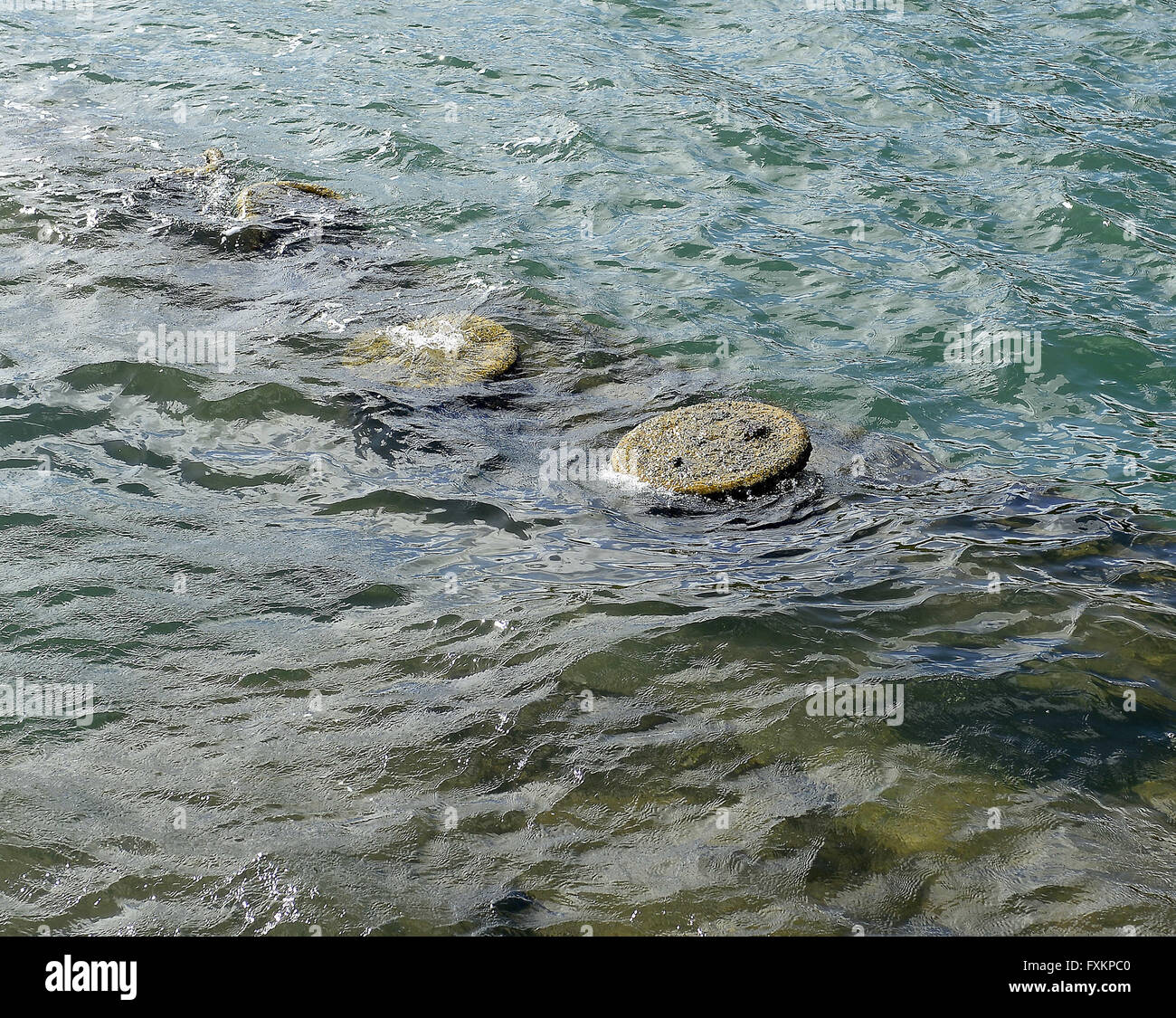 Honolulu, Hawaii, USA. 23rd Feb, 2013. Mooring bitts from the sunken ...