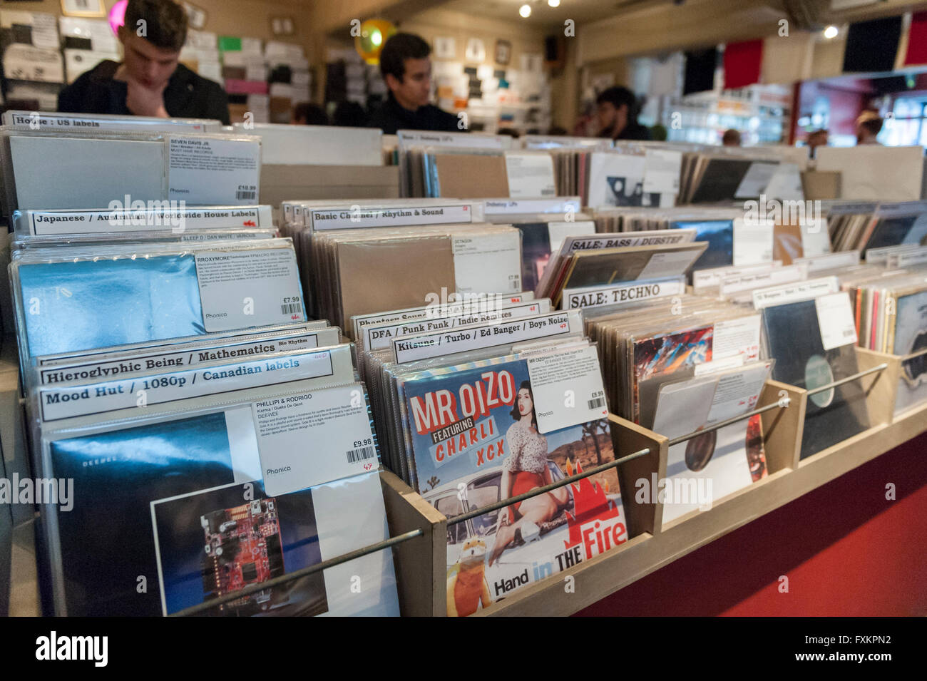 London, UK. 16 April 2016. Fans of vinyl visit record shops in and ...
