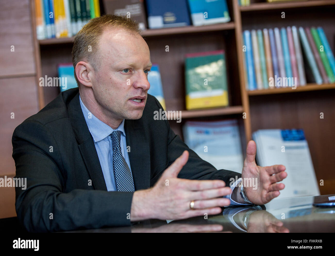 Munich, Germany. 14th Apr, 2016. Clemens Fuest, new head of ifo ...