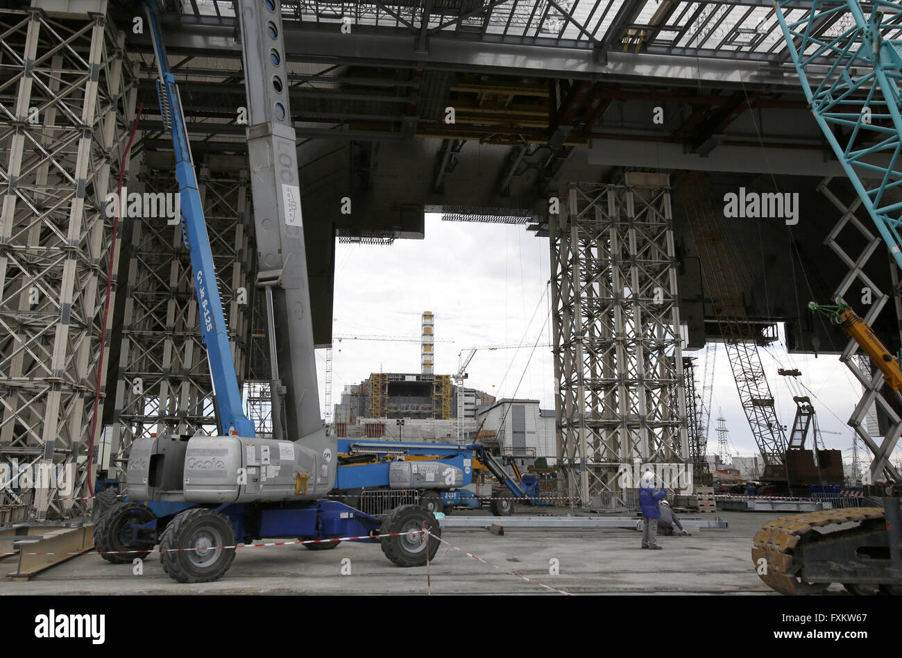 April 16, 2016 - A picture taken on April 16, 2016 shows the Chernobyl ...