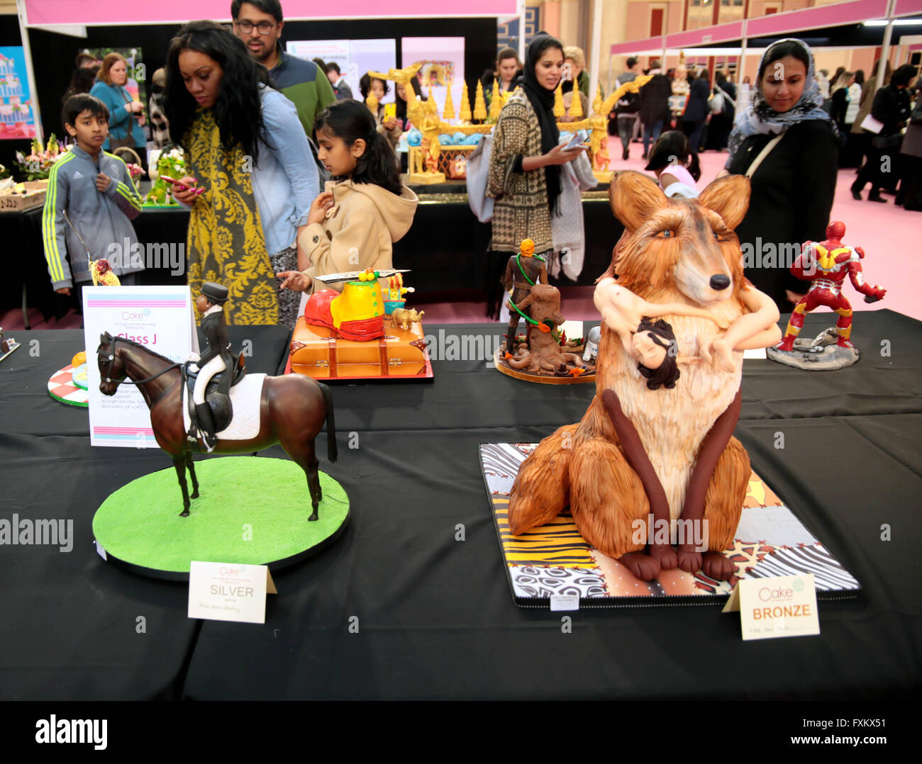London Uk 16 April 2016 ,The world largest cake show held at London ...