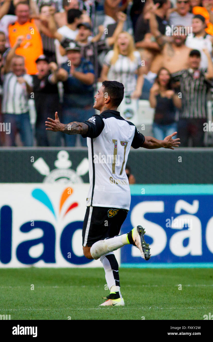 Sao Paulo, Brazil. 16th April, 2016. CORINTHIANS X RED BULL BRAZIL ...