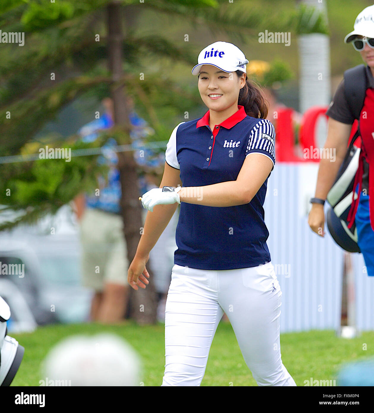 April 16, 2016 - In Gee Chun smiles as she walks the fairway during the ...