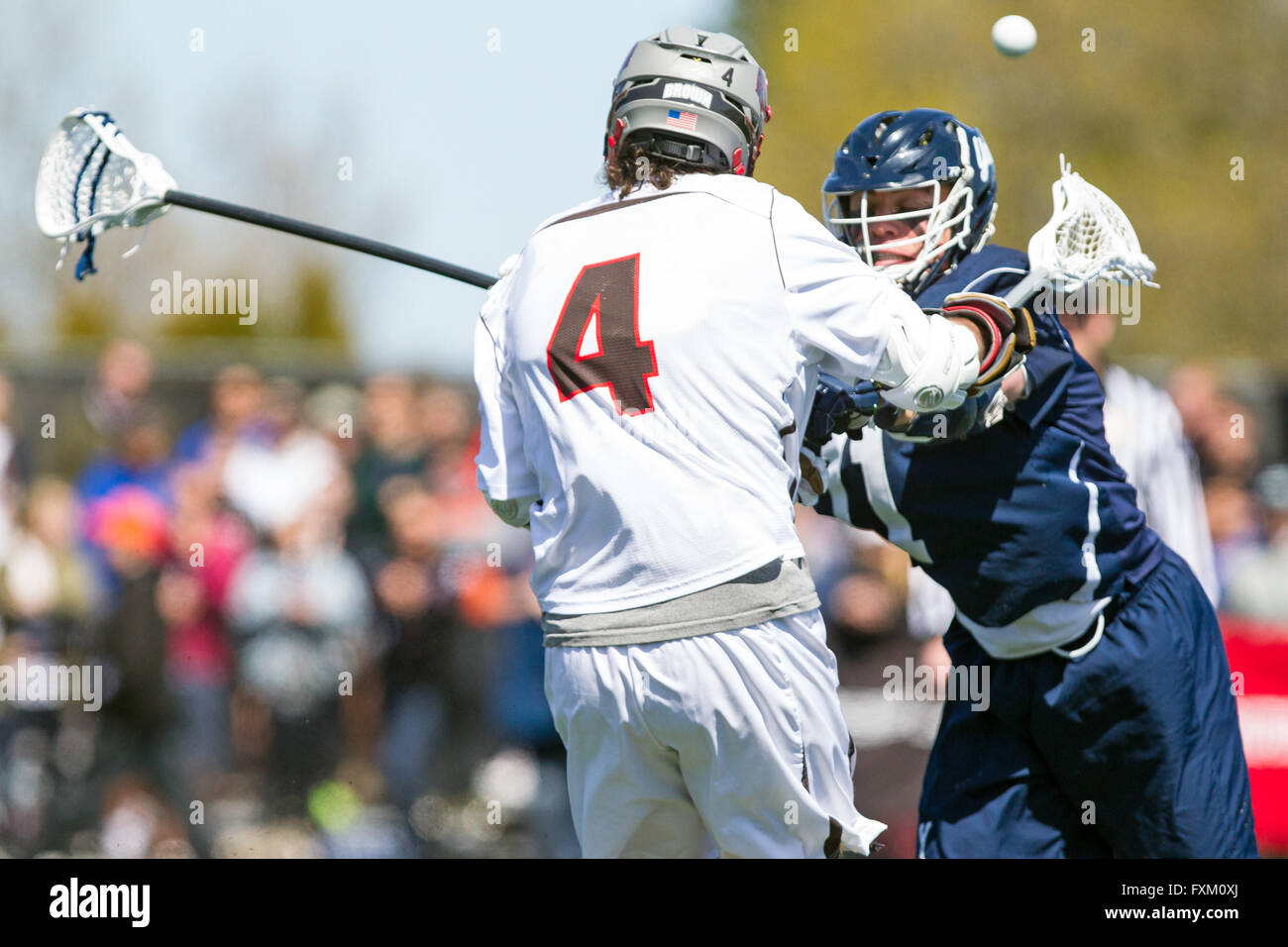 Stevenson-Pincince Field. 16th Apr, 2016. RI, USA; Brown Bears attacker ...