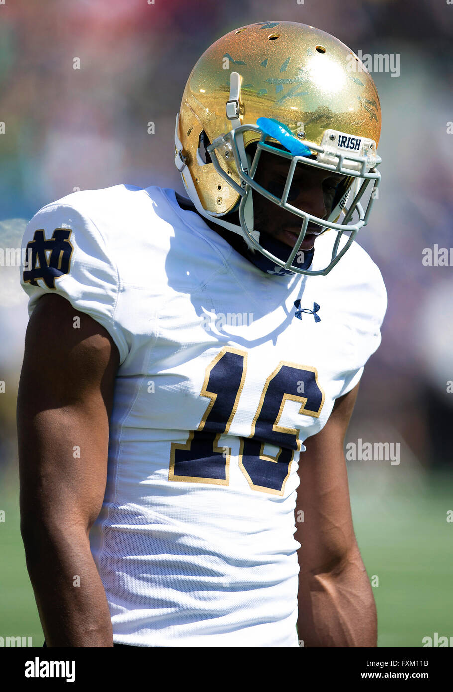 South Bend, Indiana, USA. 16th Apr, 2016. Notre Dame wide receiver ...